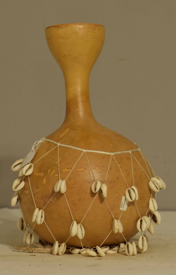 Calebasse africaine Shaker hochet Cowrie Shell Burkina Faso | Etsy