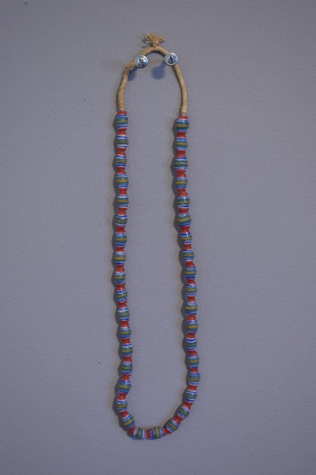 African Sand Cast Blue Red Glass Beads - Etsy