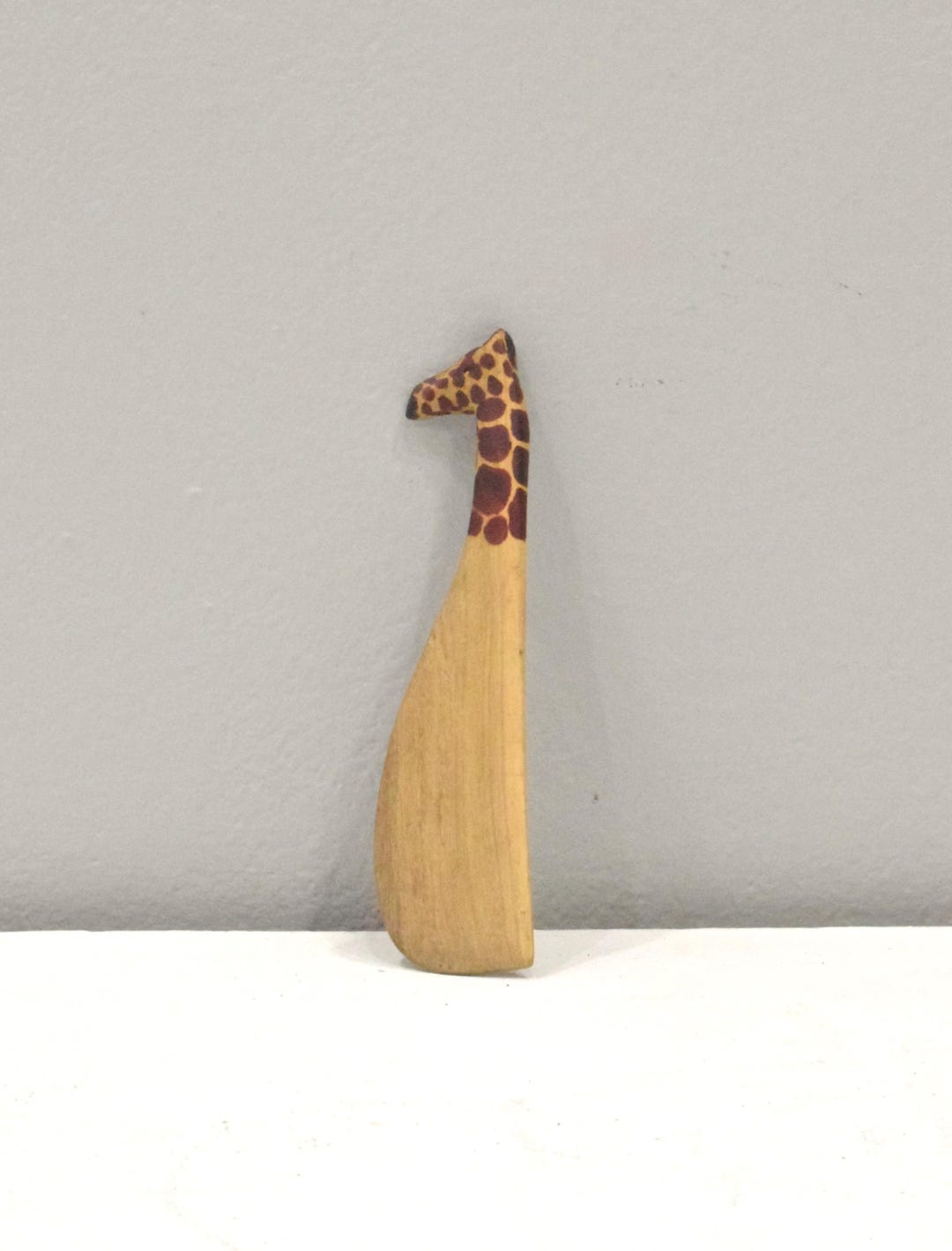 African Wood Giraffe Handle Butter Knife - Etsy