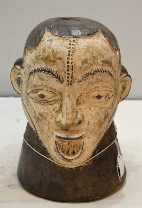 Mask African Two Face Janus Helmet Mask - Etsy