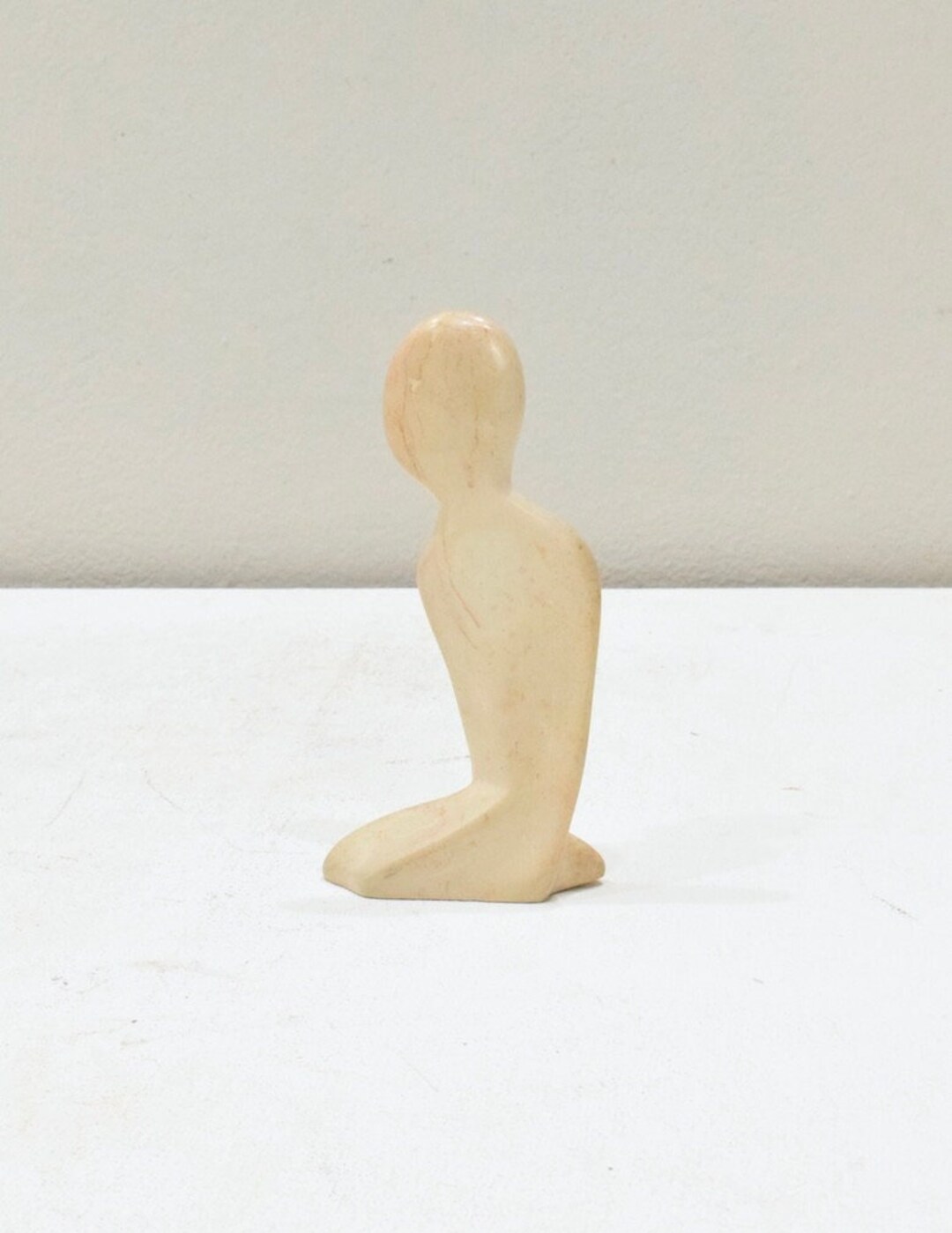 African Soapstone Small Kneeling Man Sculpture Kenya - Etsy