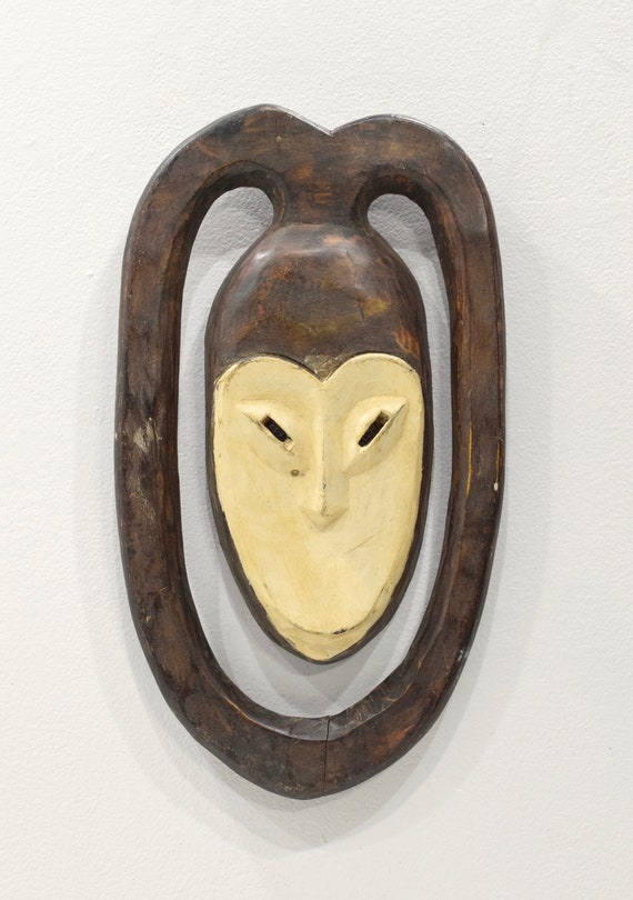 Sculpture Art & Collectibles African Kwele Plank Mask Gabon Initiation ...