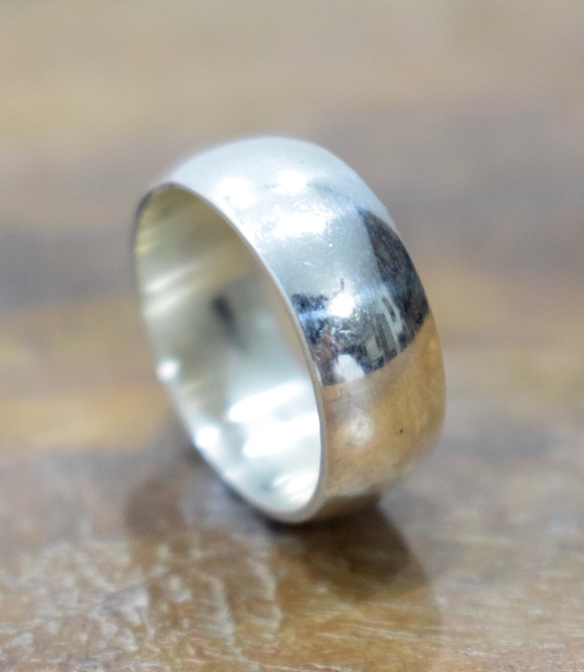 Ring Sterling Silver Shiny Band Ring - Etsy