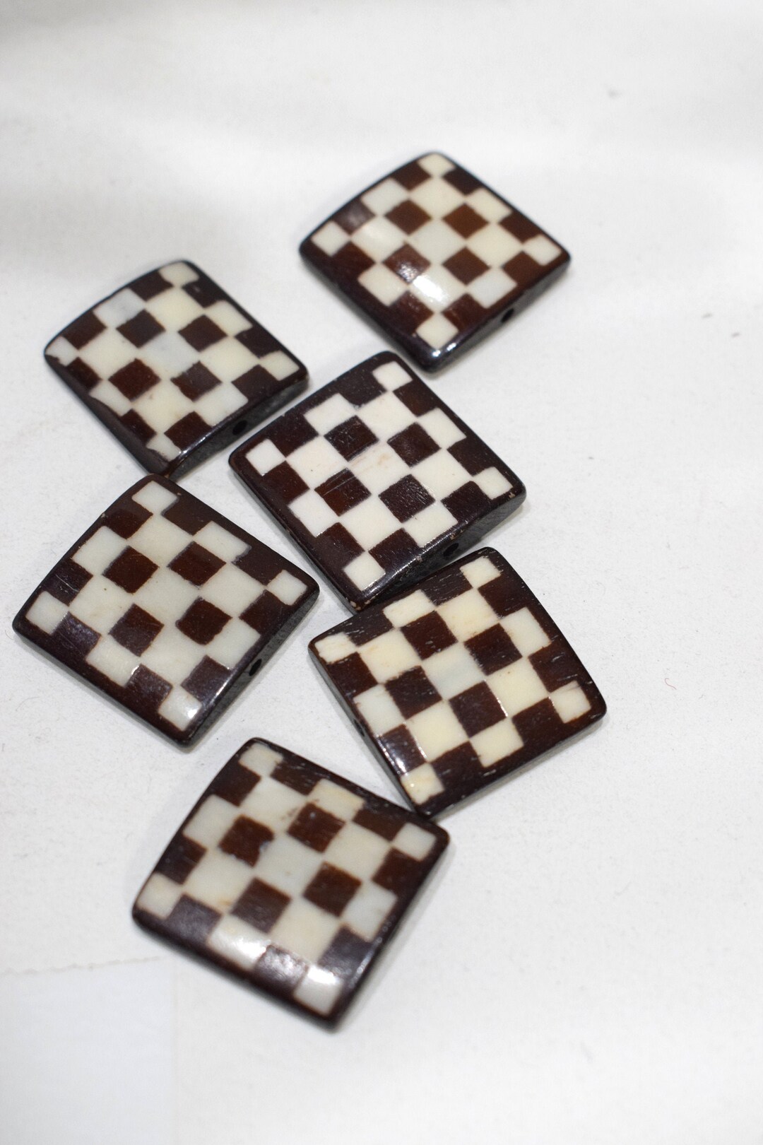 Beads Indonesian Batik Check Beads - Etsy