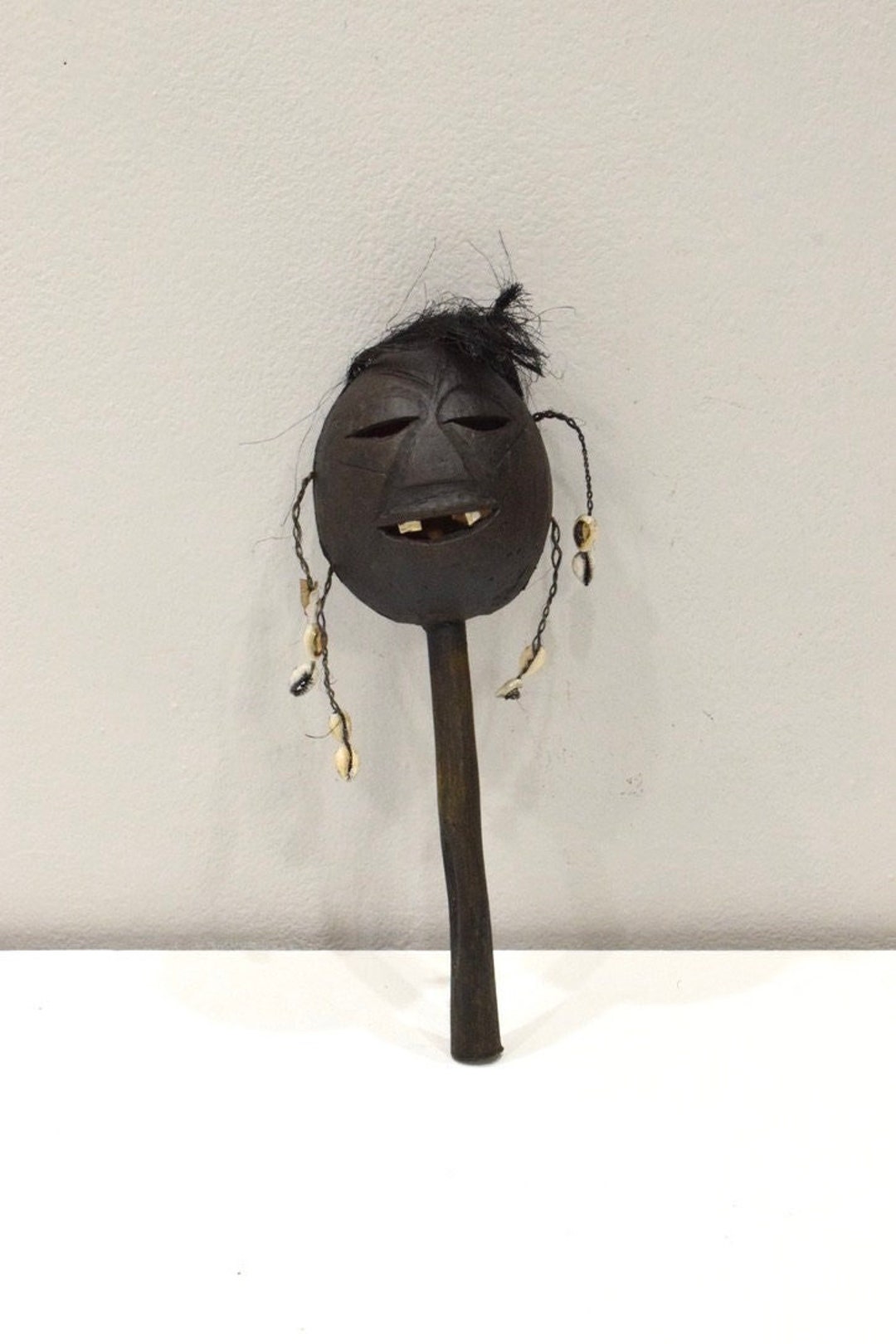 African Gourd Figure Rattle Cowrie Shell Kenya - Etsy