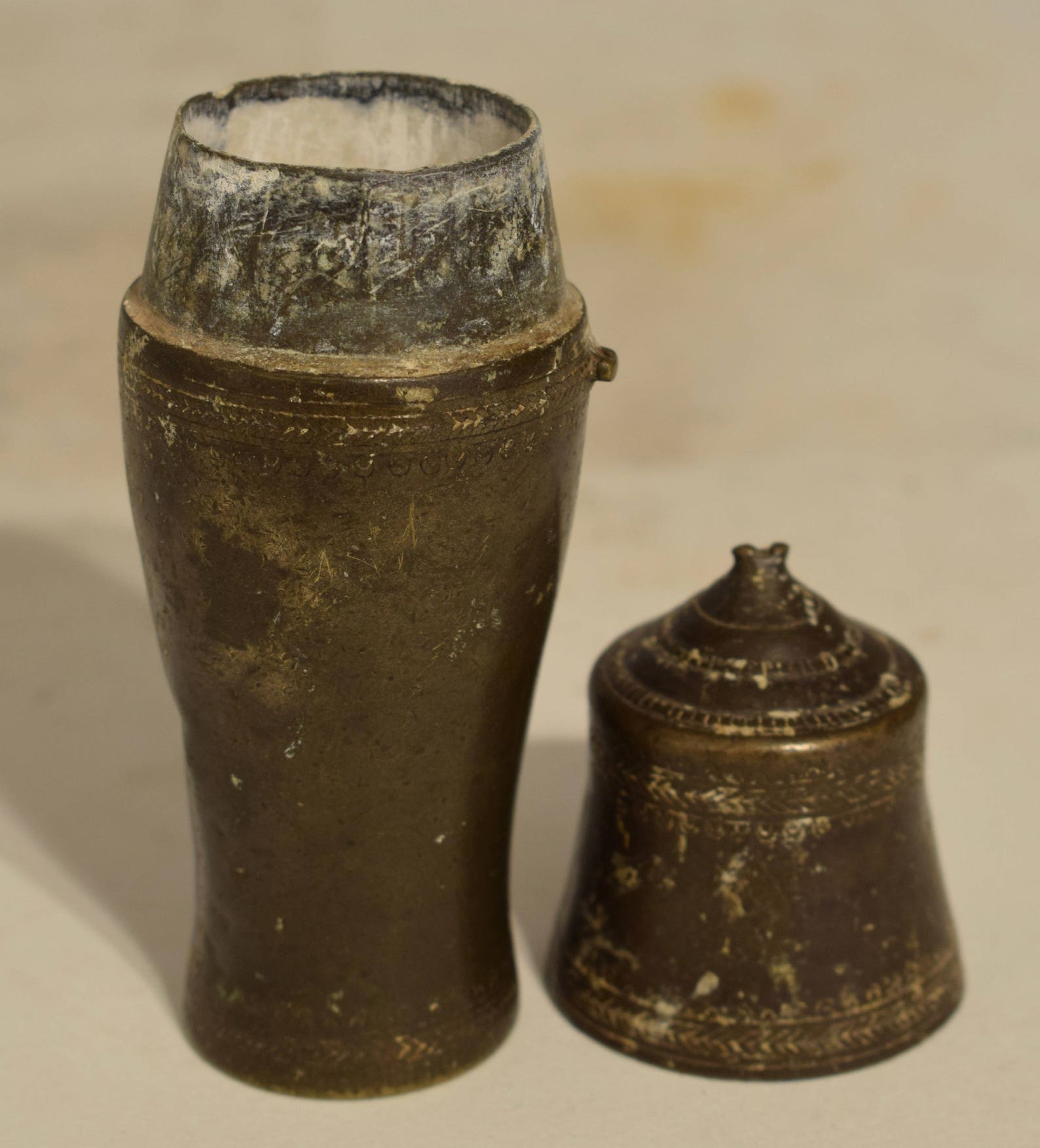 Cambodia Khmer Old Bronze Lime Container - Etsy