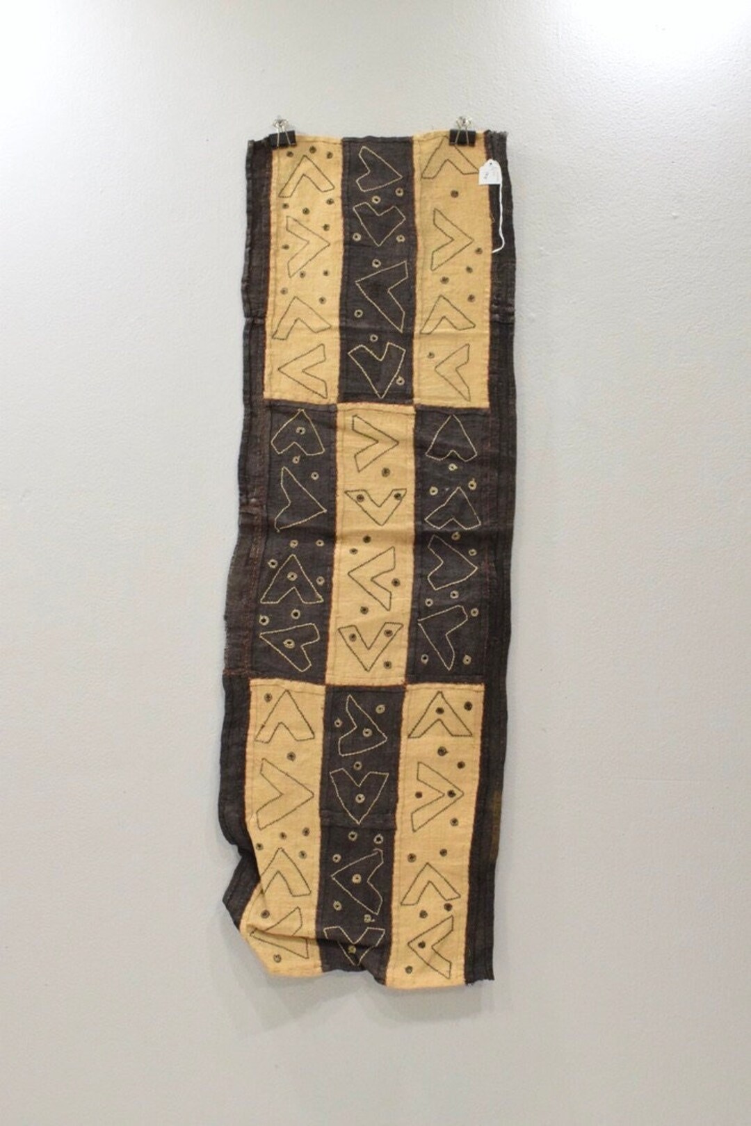 African Kuba Cloth Natural Woven Raffia Table Runner Congo - Etsy