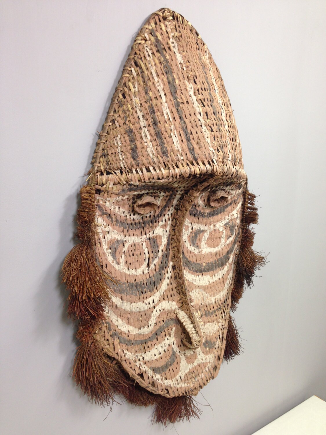 Mask Papua New Guinea Gable Woven Rattan Mask - Etsy Ireland