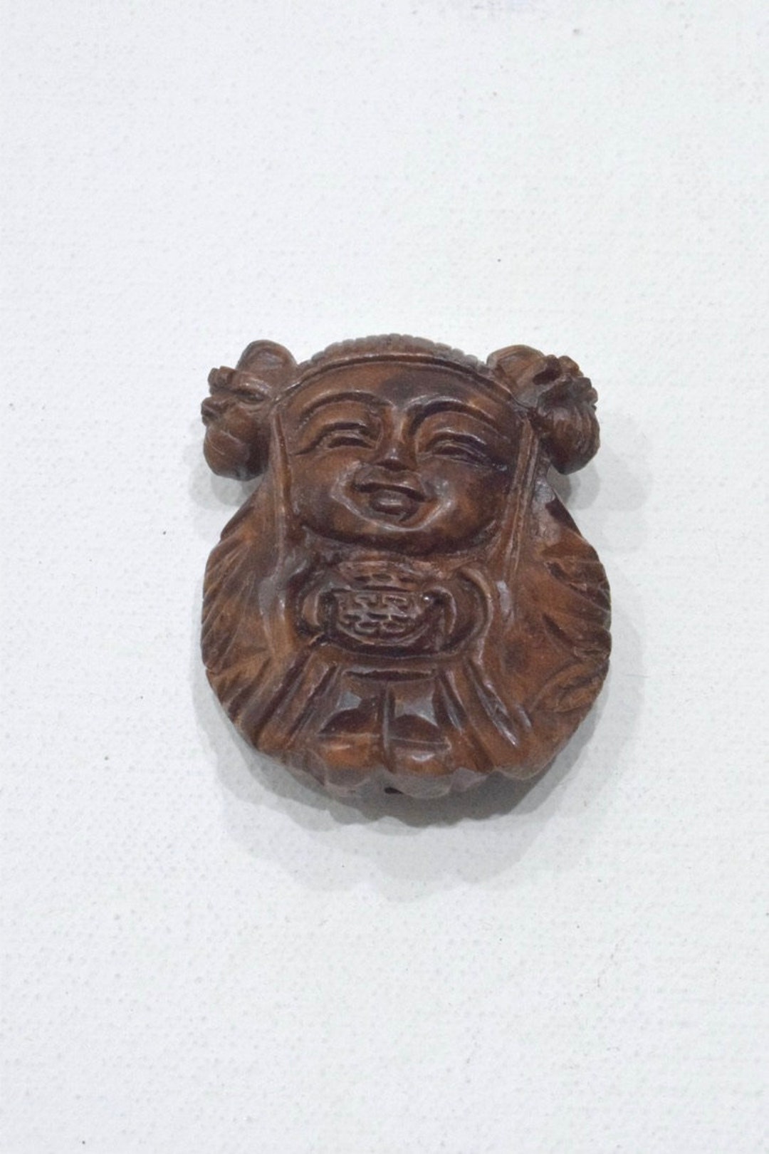 Chinese Wood Netsuke Fat Baby Pendant - Etsy