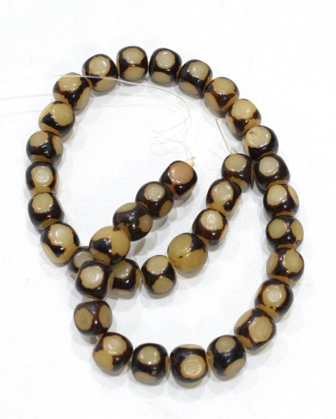 Beads Philippine Black White Cube Buri Nut Beads - Etsy