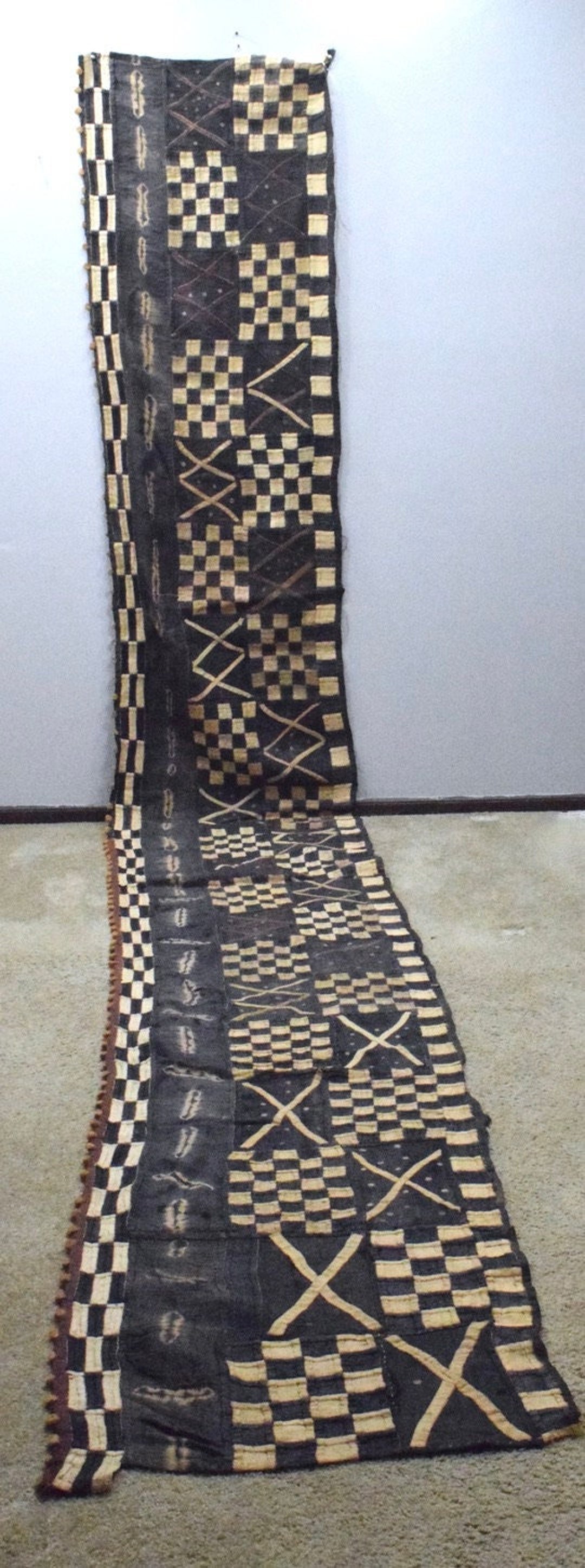 Kuba Cloth African Natural Woven Raffia Handmade Fabric Congo - Etsy