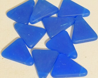 Beads Wedding Glass Old Blue Triangle African Beads 26mm | Etsy