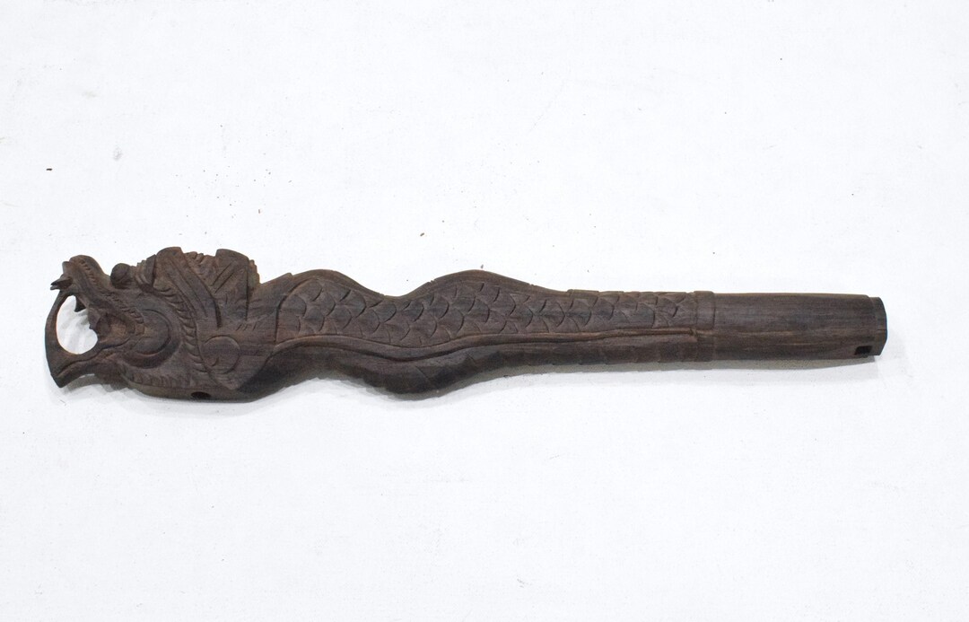Chinese Flute Hand Carved Wooden Dragon Head Flute - Etsy