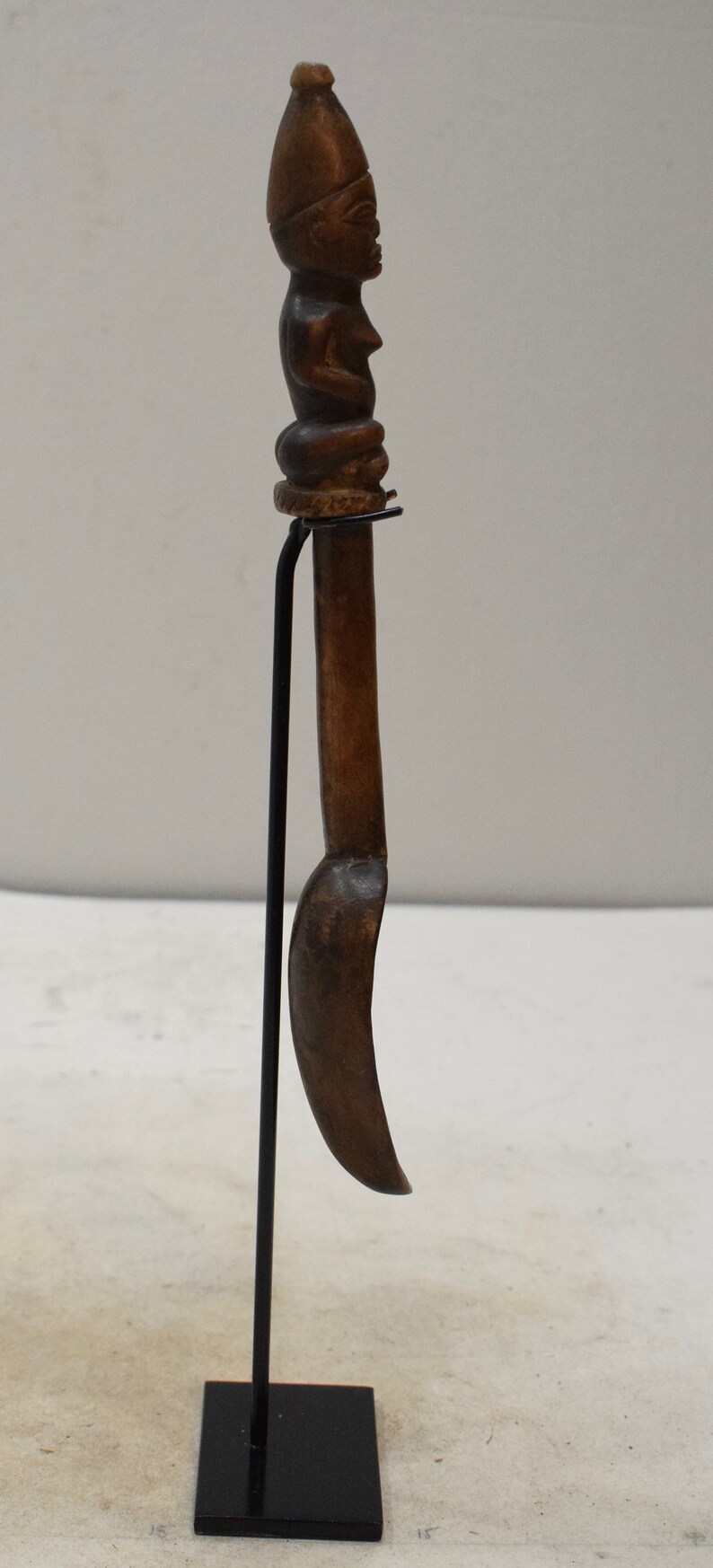 African Figure Carved Wood Spoon Bembe Tribe Congo | Etsy