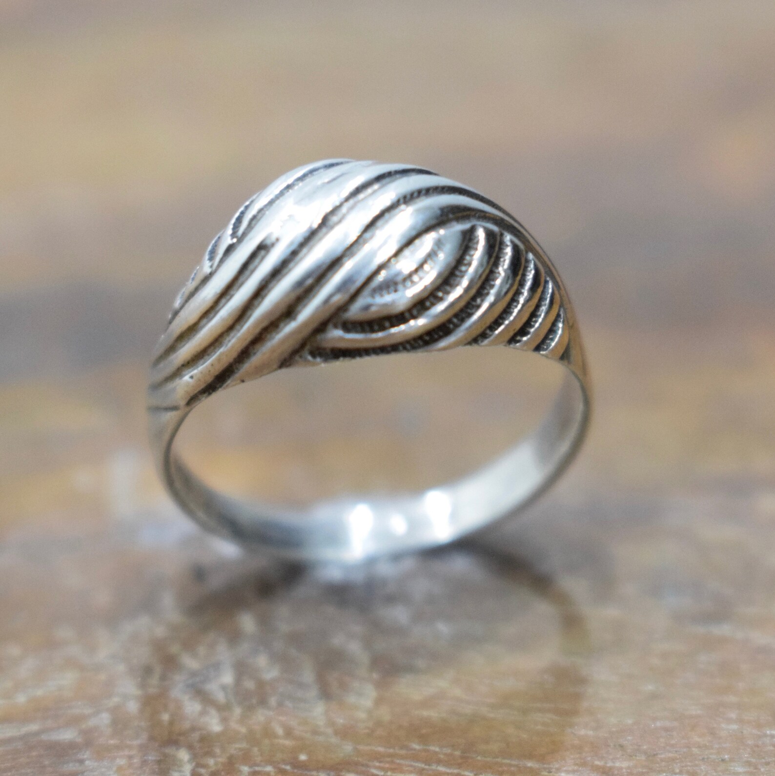 Ring Sterling Silver Small Dome Band Ring - Etsy