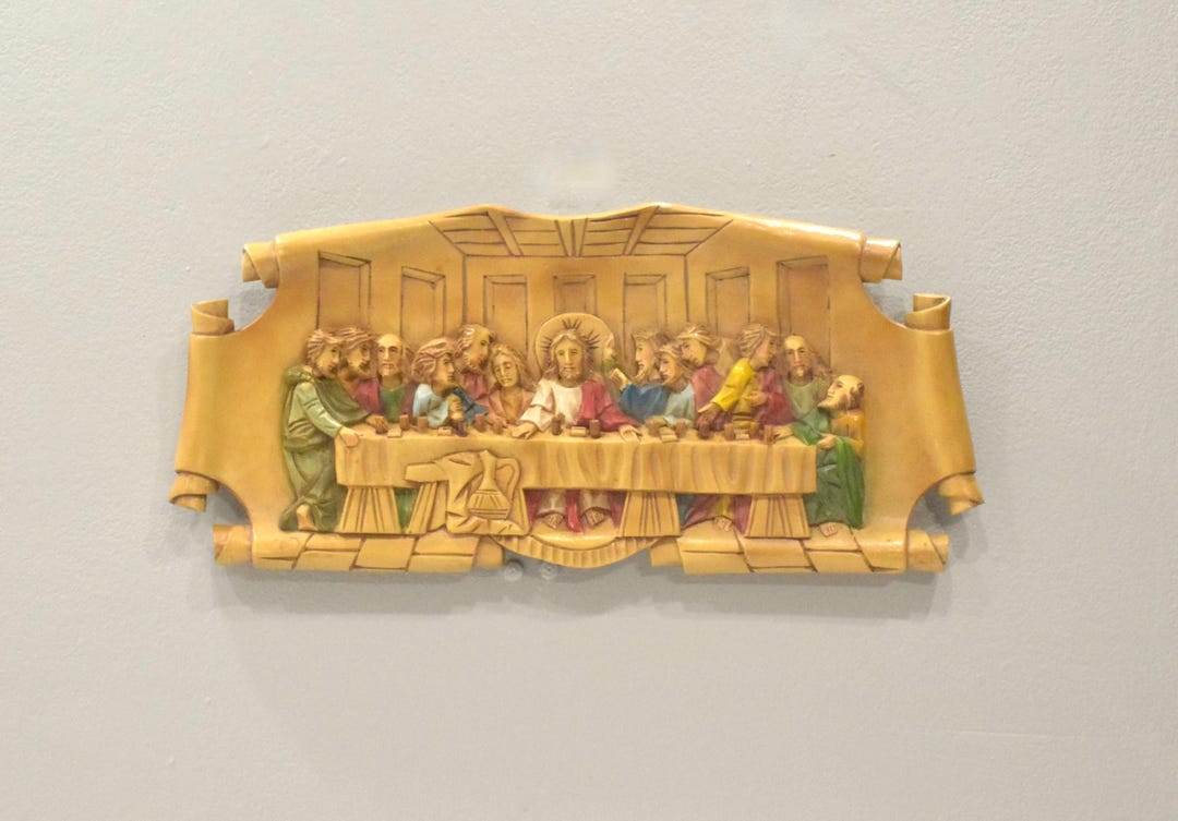 Last Supper Wood Carved Philippines Religious Icon Wall Art - Etsy