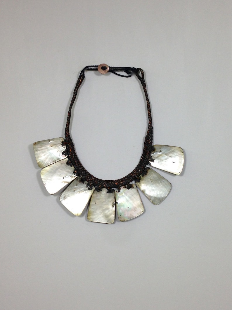 Philippine Ifugao Tribal Shell Necklace Rattan Handmade Tribal - Etsy