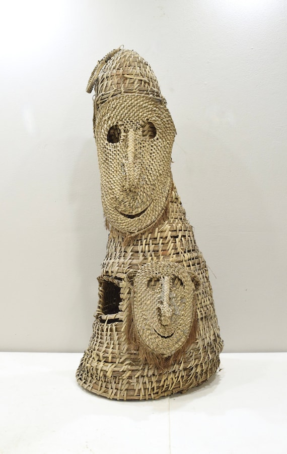 Papua New Guinea Kanganaman Tumbuan Woven Dance Mask | Etsy