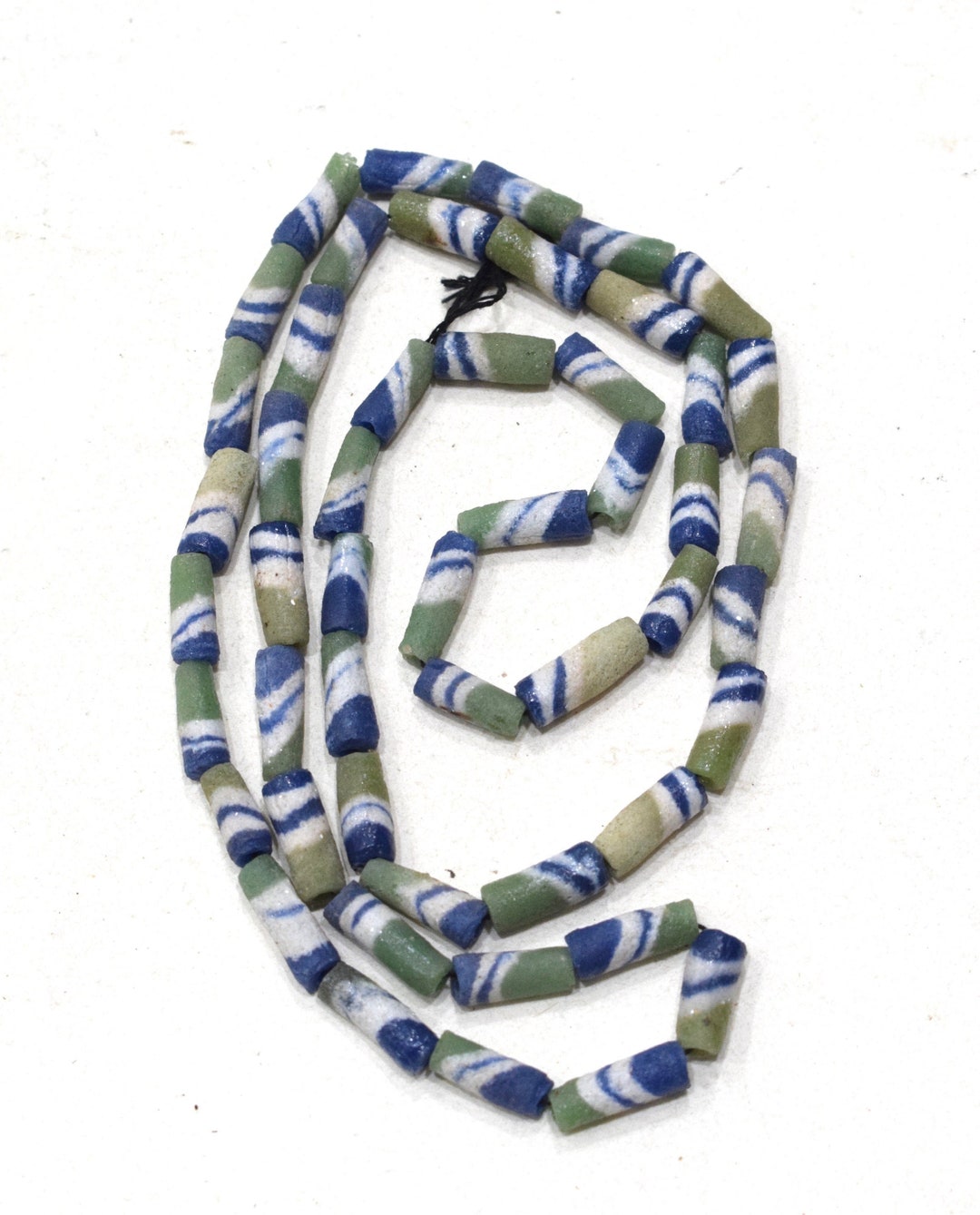 Beads African Green Blue Sand Cast Beads 15-16mm - Etsy