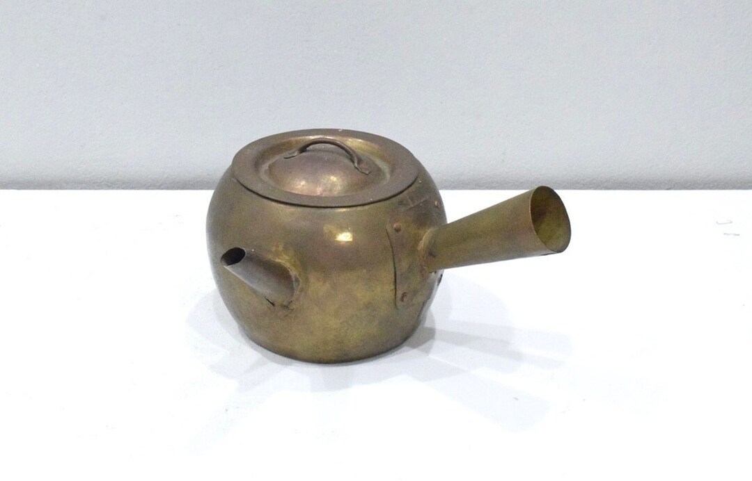 Japanese Kyusu Style Brass Tea Pot - Etsy