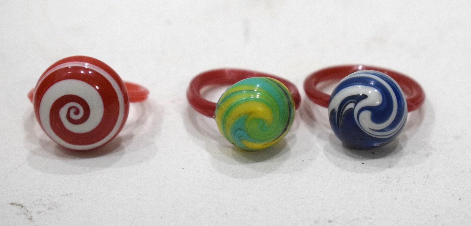 Rings 3 Assorted African Telephone Plastic Wire Recycled Rings - Etsy
