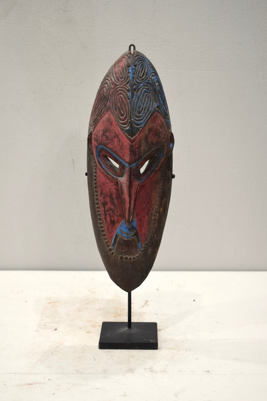 Papua New Guinea Mask Lamingsain Village Sepik River Boiken Tribe Wood ...