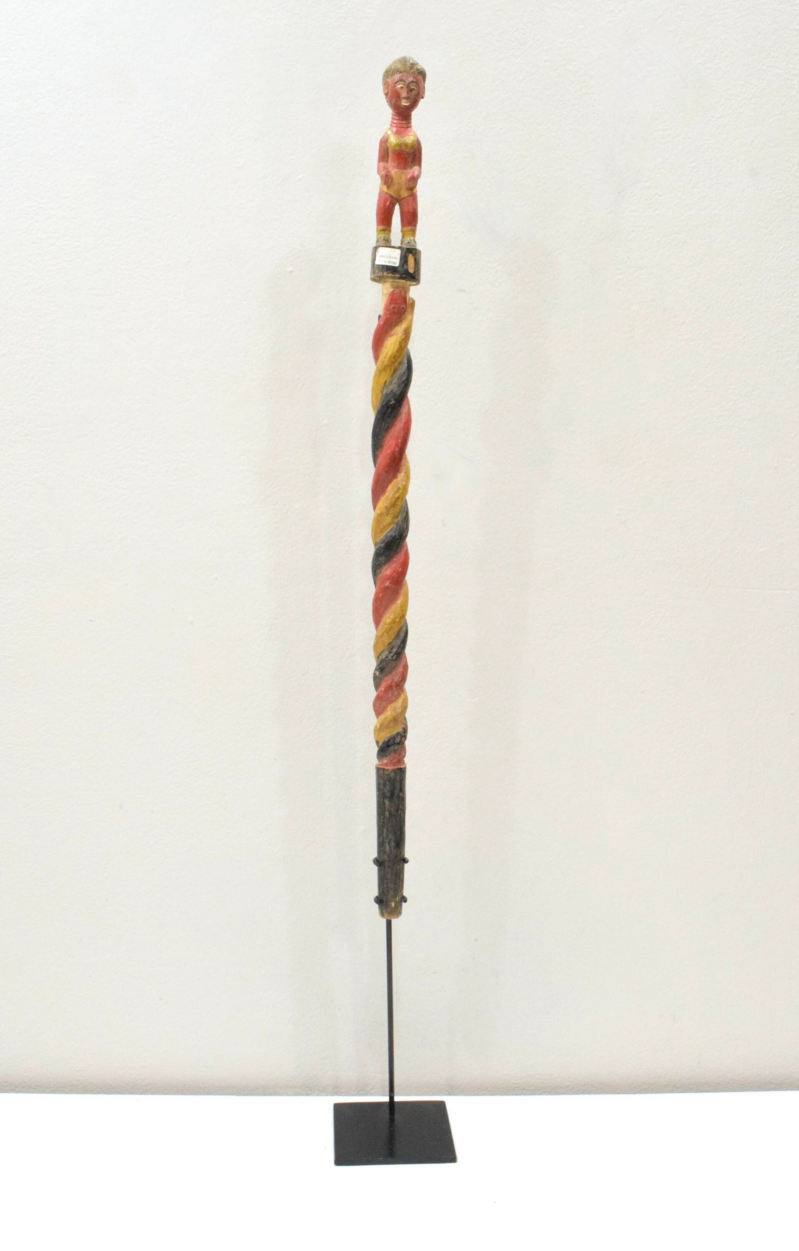 African Cane Colonial Walking Stick Baule Figure Handle Cote D'ivoire ...