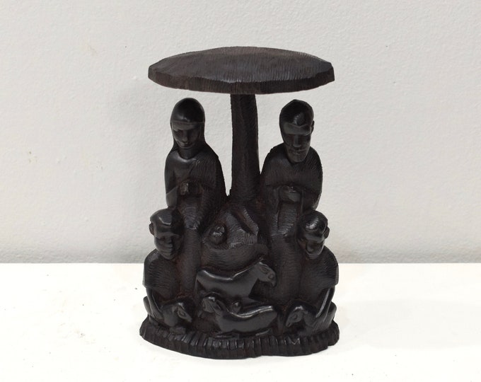African Statue Nativity Relief Ebony Wood Christmas Nativity Tanzania ...