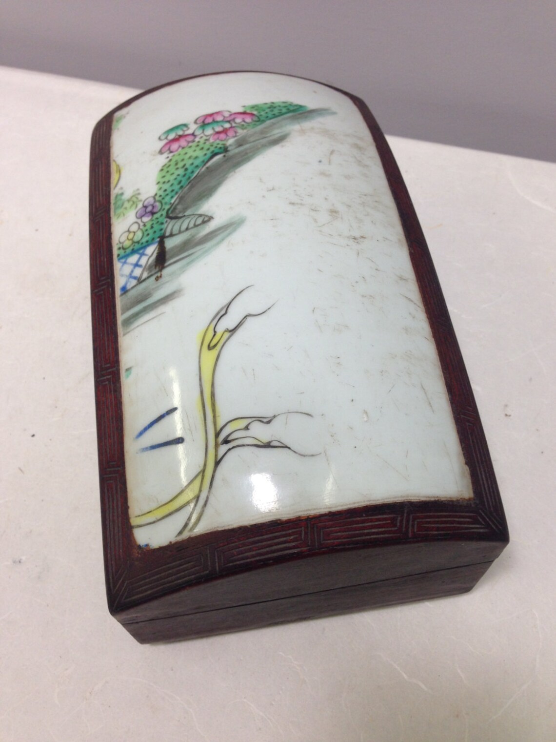 Chinese Porcelain Shard Wood Box Handmade Chinese Porcelain - Etsy