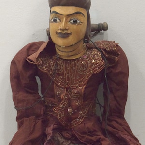 Burmese Puppet Folk Art Puppet Life Size Marionettes Wood Festivals ...