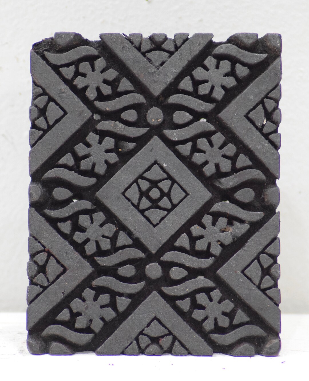 India Wood Block Ink Stamp Hand Carved Design - Etsy