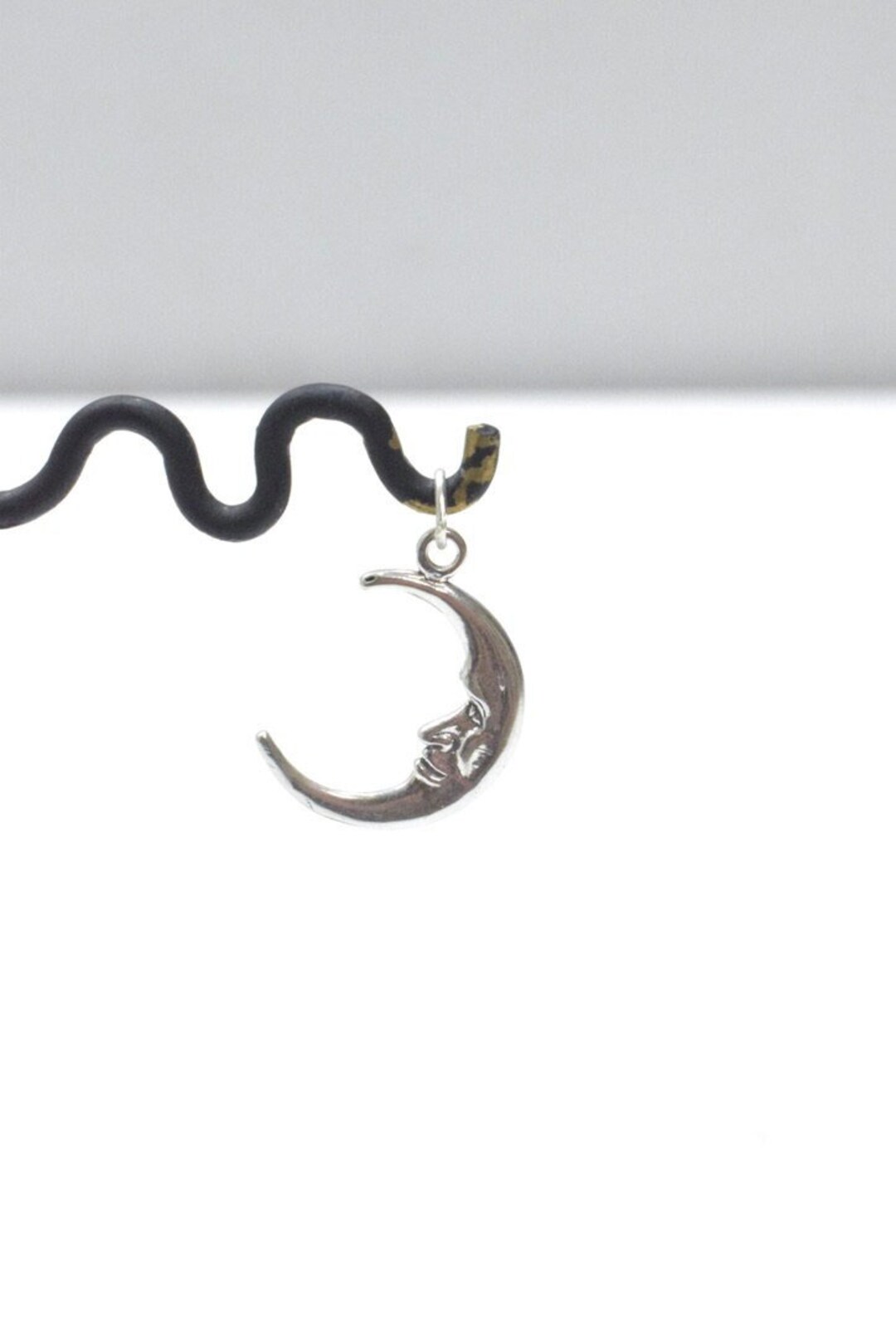Sterling Silver Moon Charm Pendant - Etsy