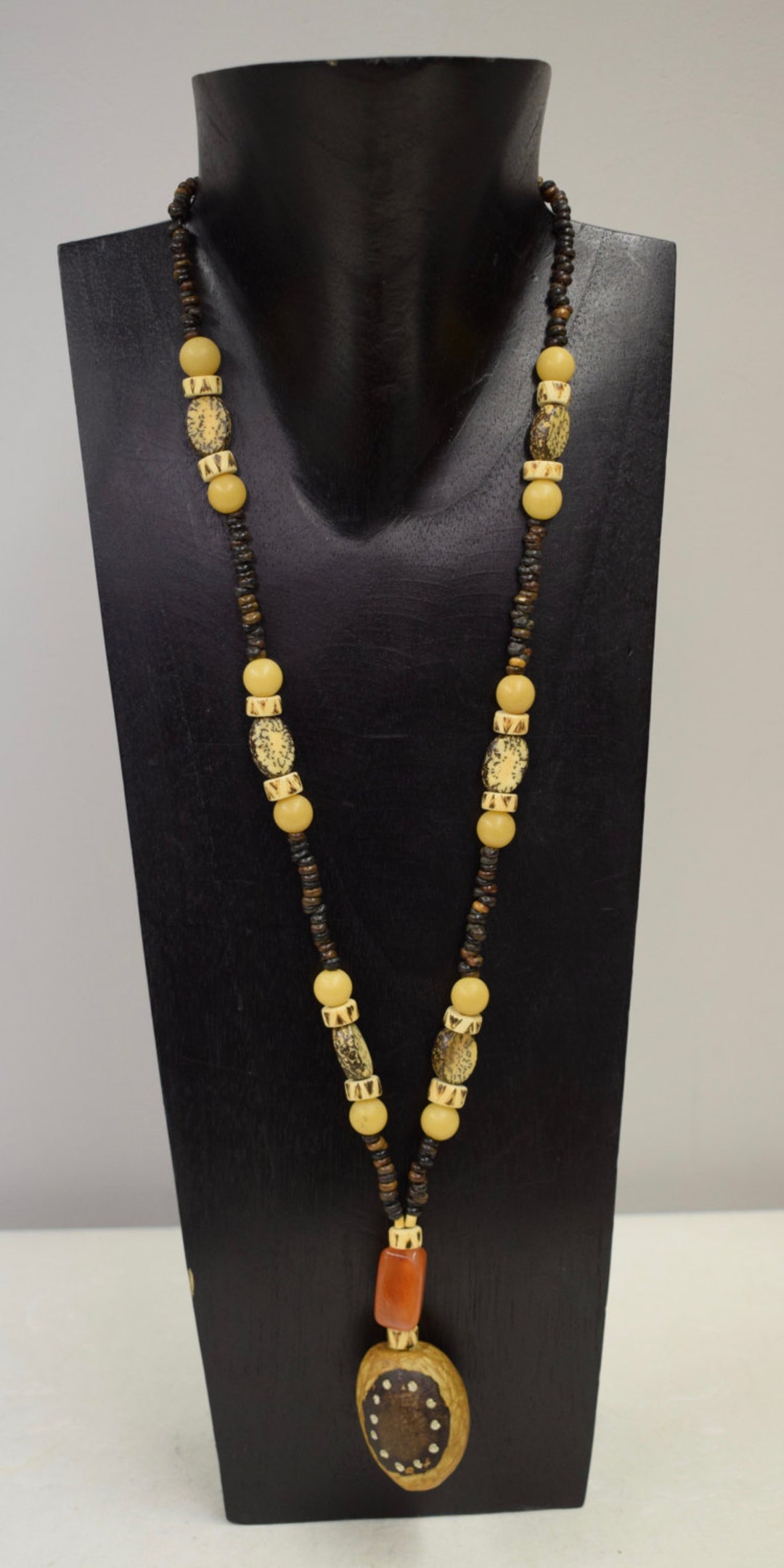 Necklace African Doum Palm Nut Tree Seed Necklace - Etsy