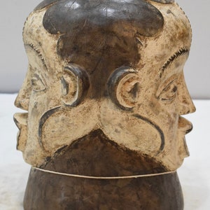 Mask African Two Face Janus Helmet Mask - Etsy