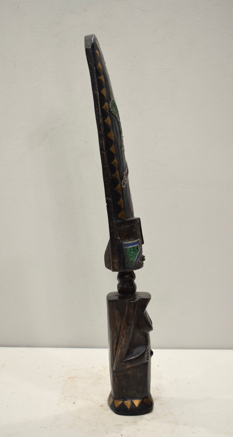 African Ashanti Doll Carved Wood Beaded Fertility Doll | Etsy