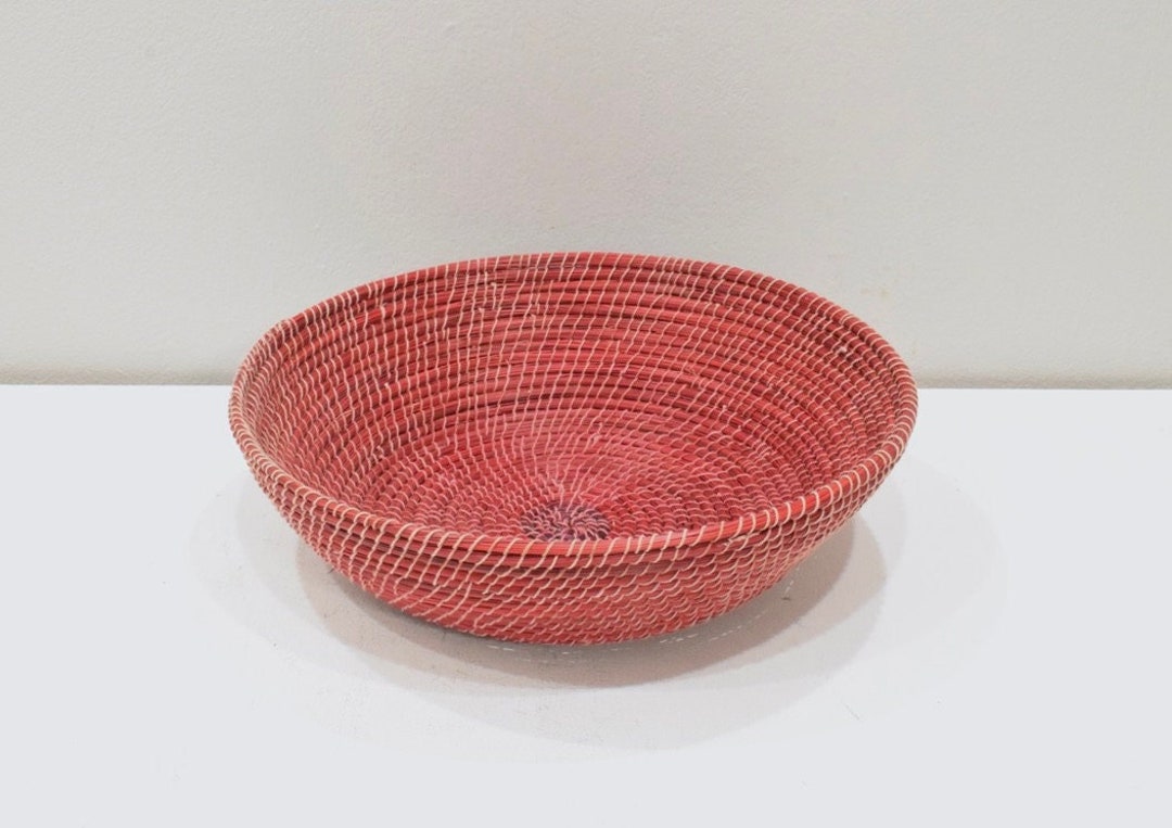 African Lesotho Red Natural Woven Basket South Africa - Etsy