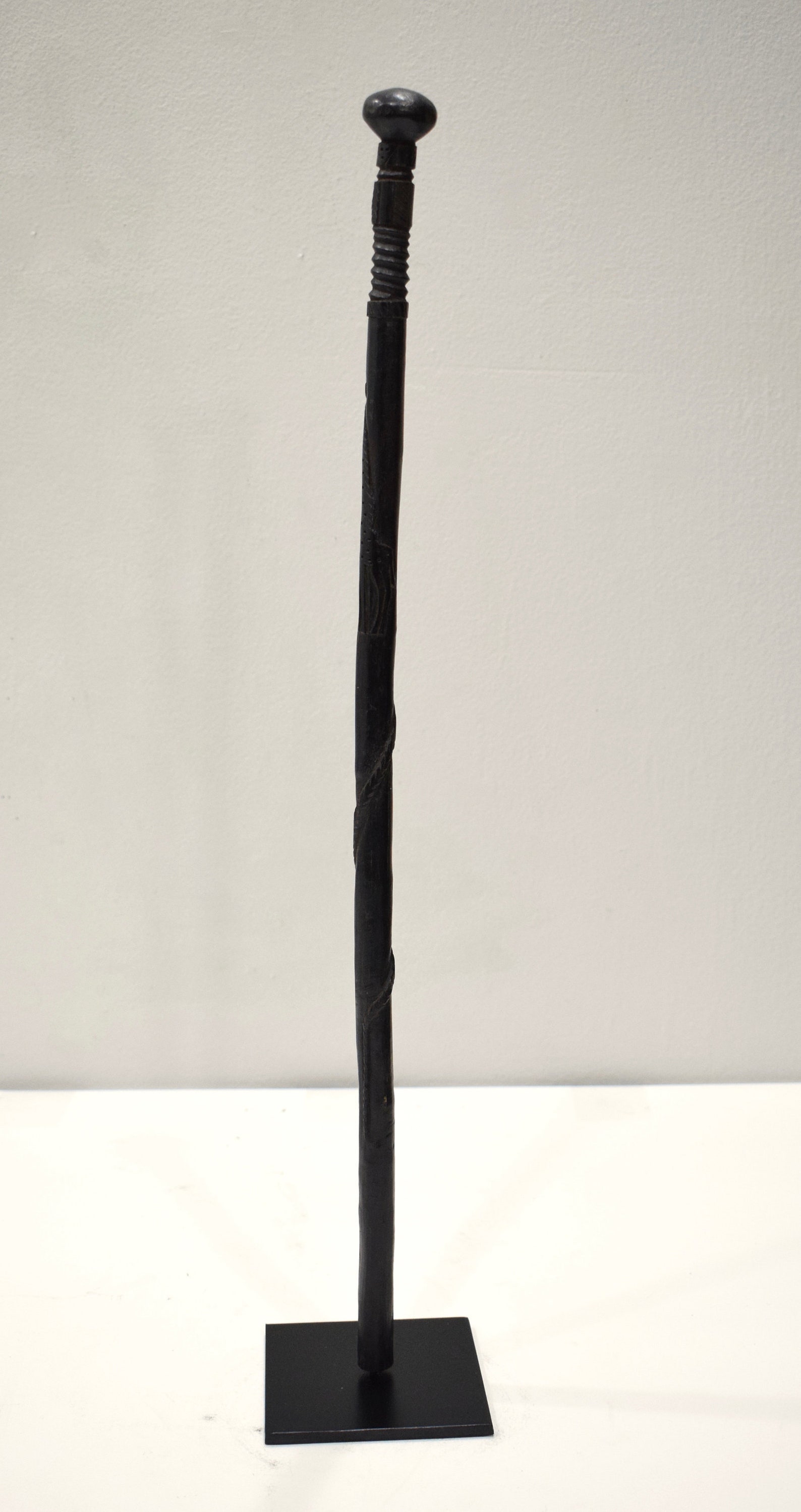 African Gogo Tribe Rungu Wood Throwing Club Snake Giraffe Carved Handle ...
