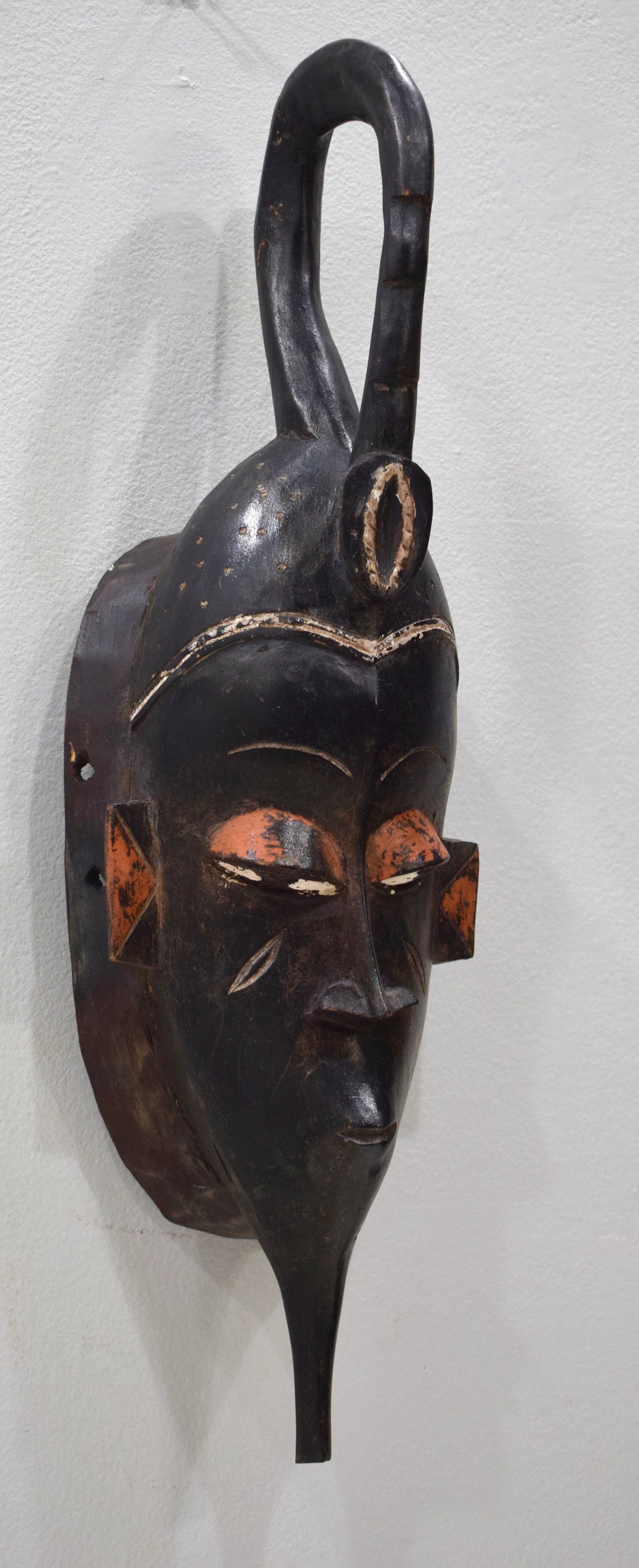 African Mask Baule Black Wood Mask Mask Ivory Coast - Etsy