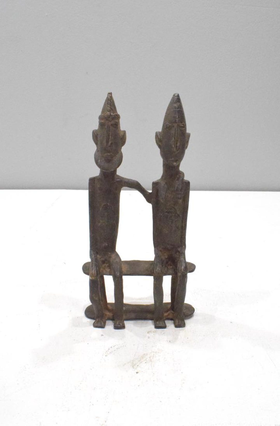 African Metal Dogon Couple Statue Mali - Etsy