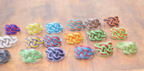 Rings African Colorful Telephone Wire Woven Rings - Gem