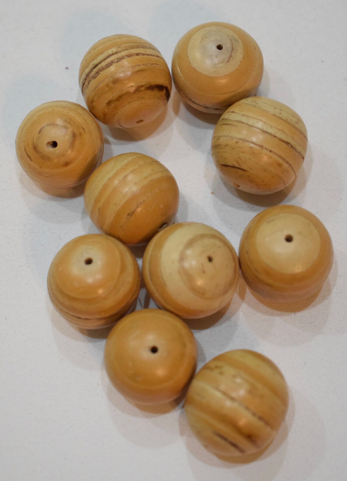 Beads Philippine Inlaid Palmwood Round Vintage Beads 20mm - Etsy
