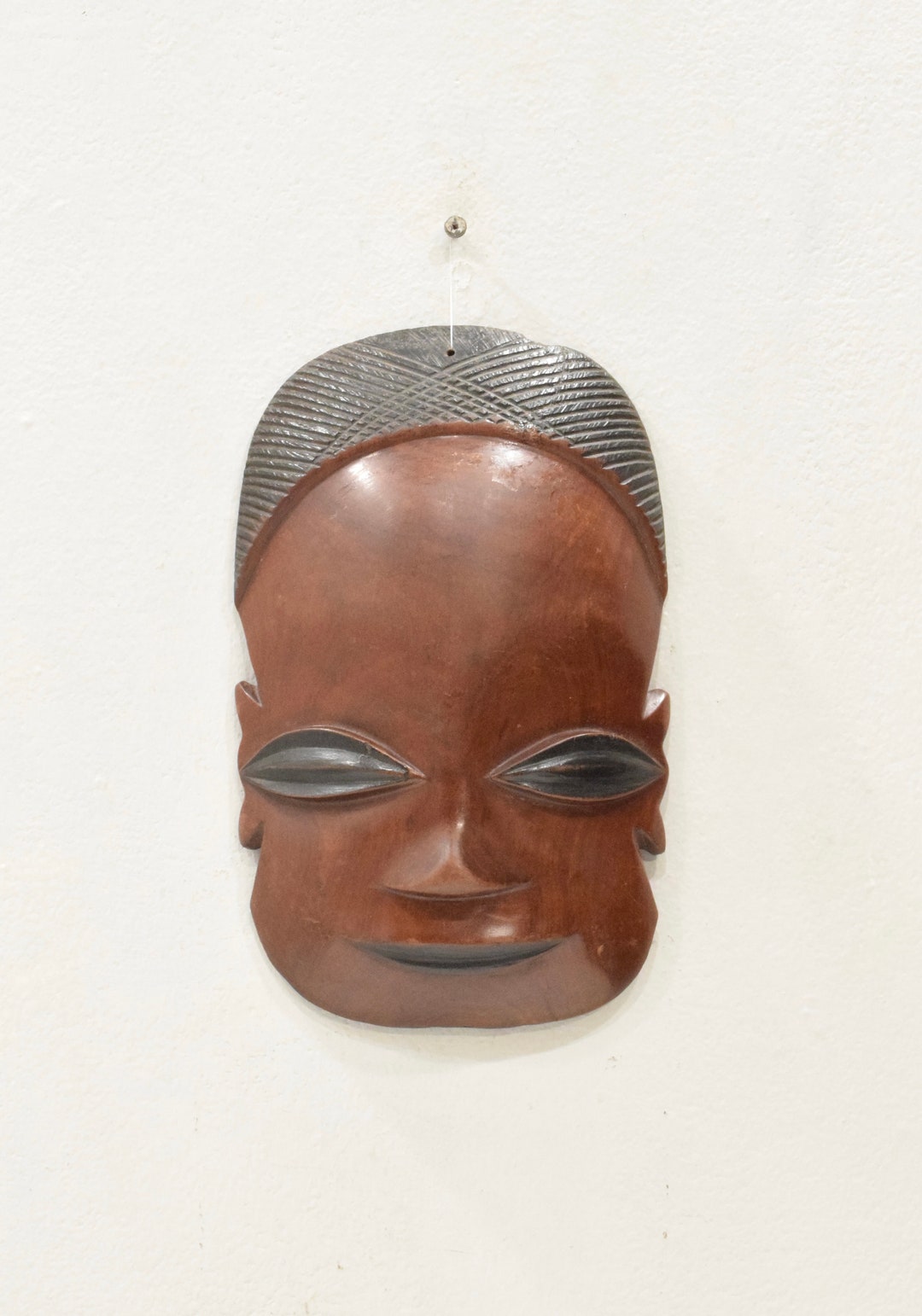 African Mask Ebony Carved Malawi Mask - Etsy