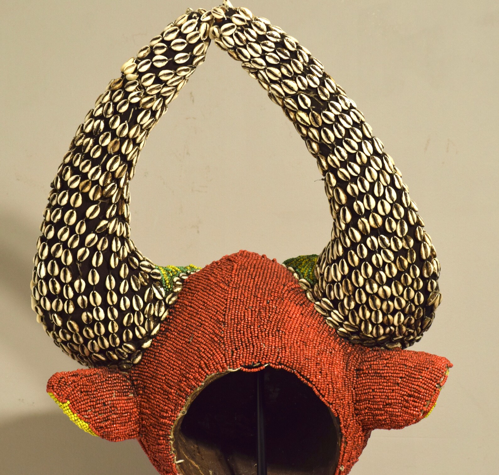 African Mask Water Buffalo Beaded Mask Bamileke Tribe - Etsy