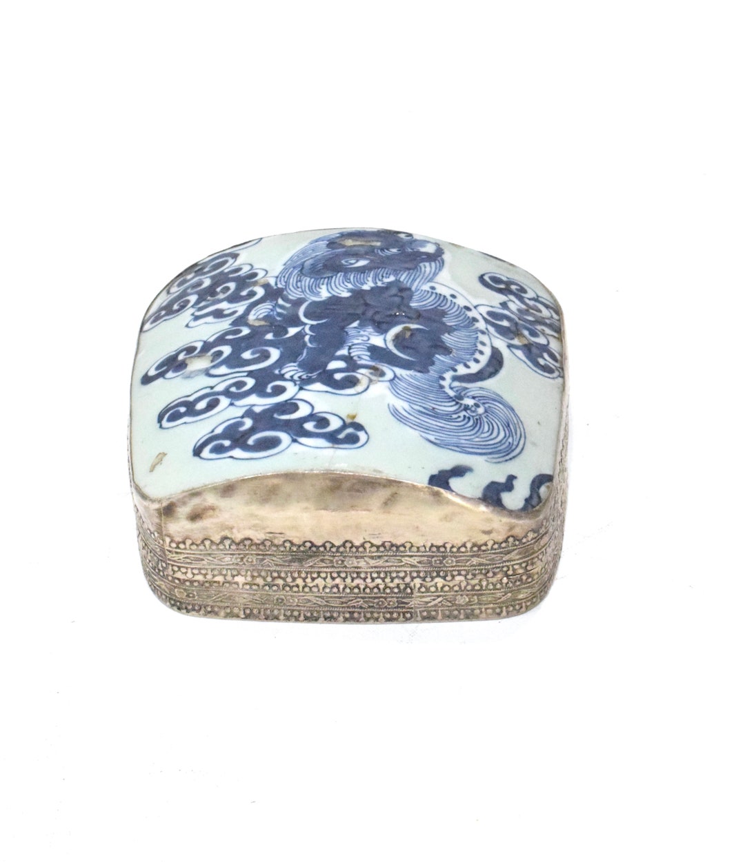 Chinese Porcelain Shard Silver Metal Box - Etsy