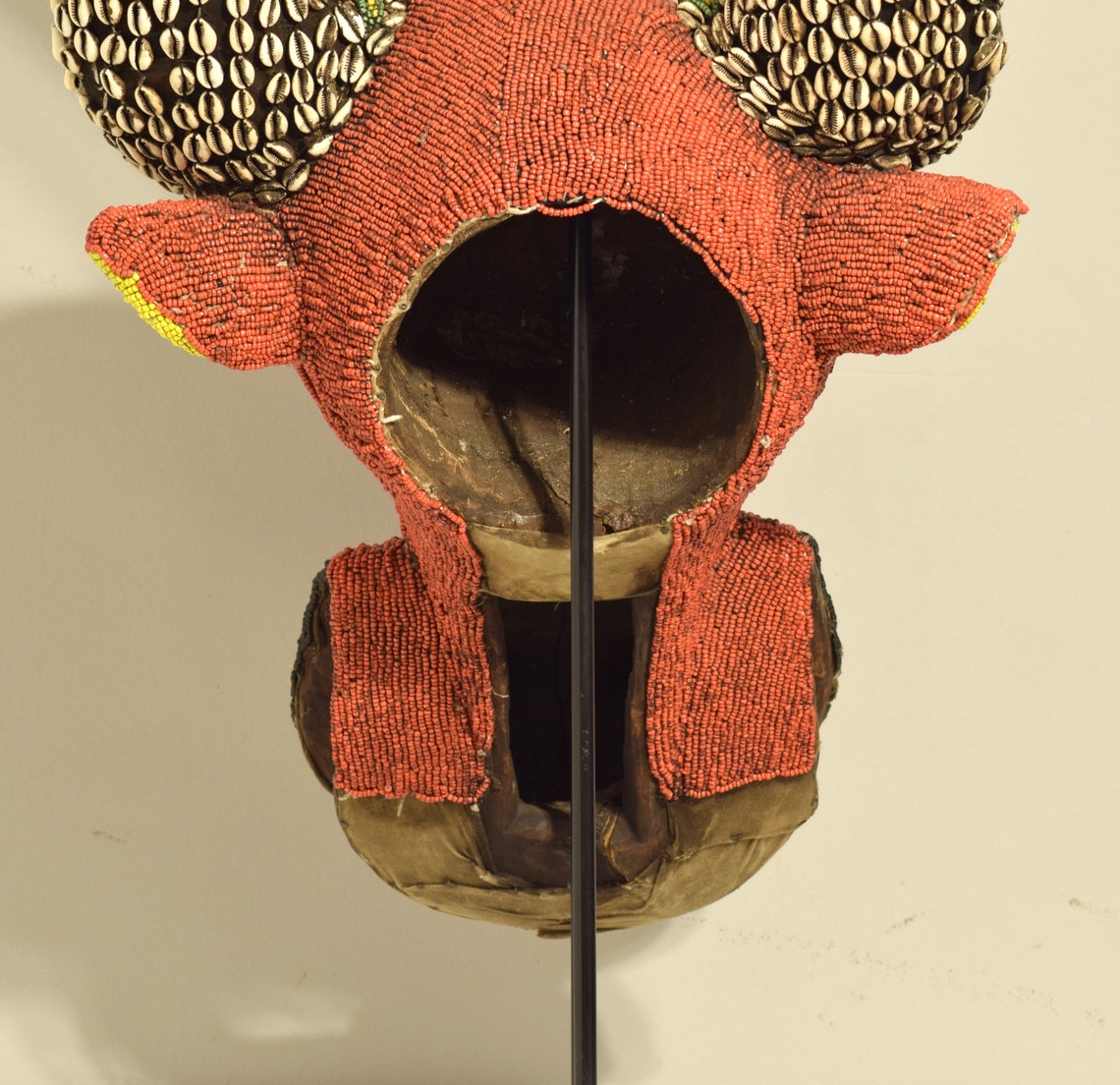 African Mask Water Buffalo Beaded Mask Bamileke Tribe | Etsy