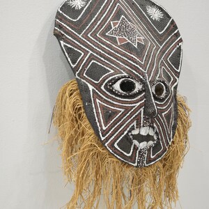 African Mask Makishi Cloth Raffia Mask Zambia - Etsy
