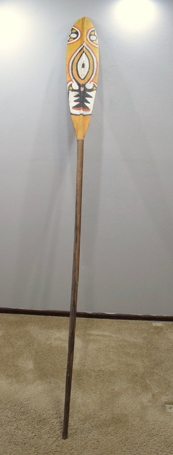 Papua New Guinea Canoe Paddle Gogodala People Painted Clan - Etsy