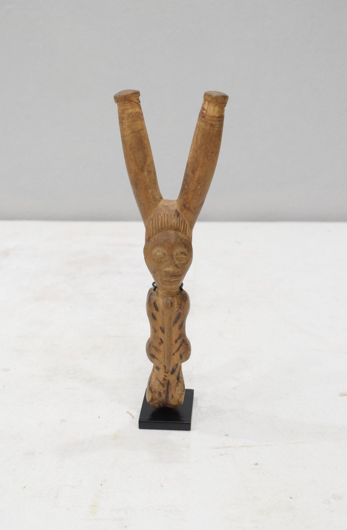 African Slingshot Baule Tribe Carved Wood Figure Ivory Coast - Etsy