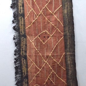 Kuba Cloth African Natural Woven Raffia Handmade Fabric Congo - Etsy