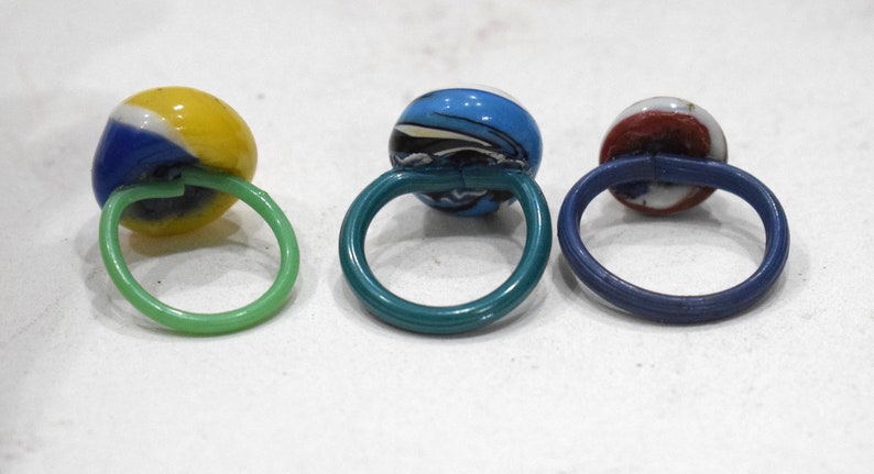 Rings 3 Assorted African Telephone Plastic Wire Recycled Rings - Etsy